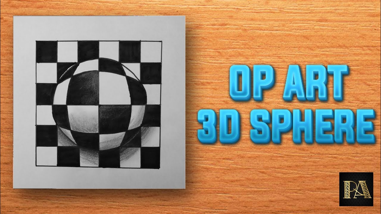 3D SPHERE OP ART / Step by step tutorial . - YouTube