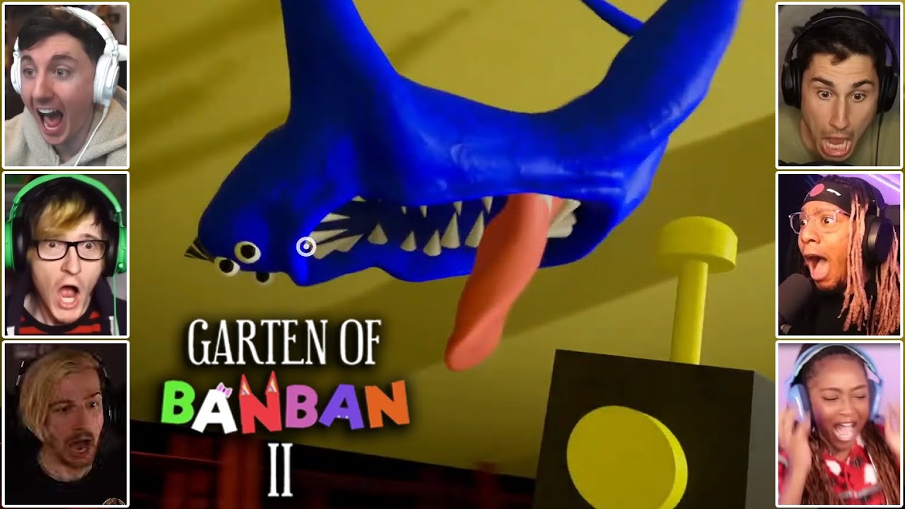 Gamers React to Meeting with The Blue Monster NabNab in Garten of ...