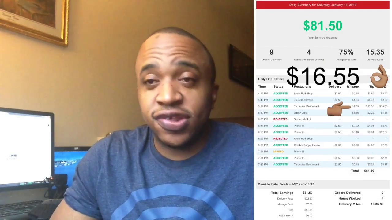 GrubHub - Cash Tips, Quick Tip, delivery driver night - YouTube