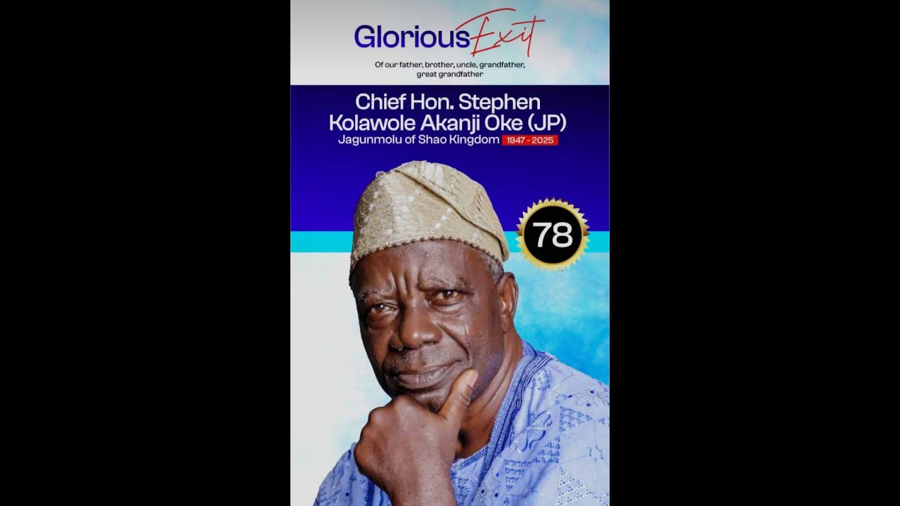Cheif Hon. Stephen Kolawole Akanji Oke (JP) BURIAL SERVICE - YouTube
