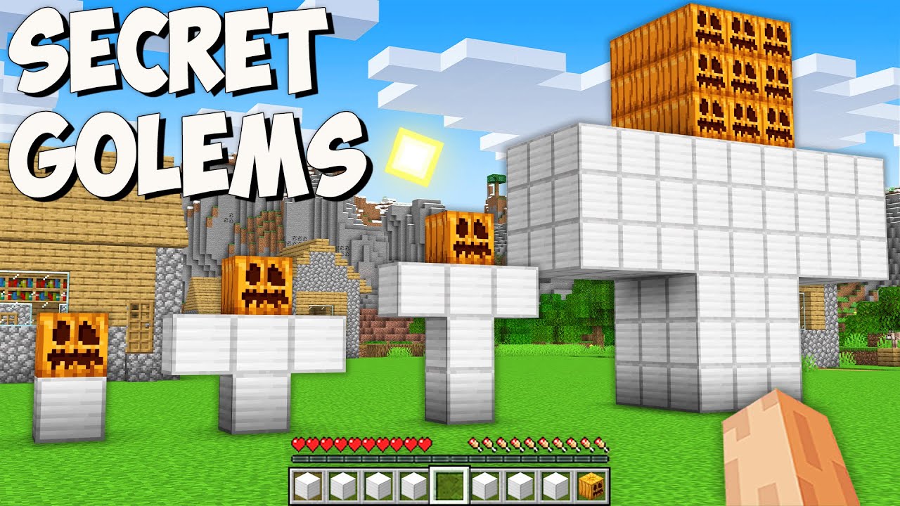 I found ALL SIZES SECRET GOLEM in Minecraft! Which GOLEM SMALL vs ...