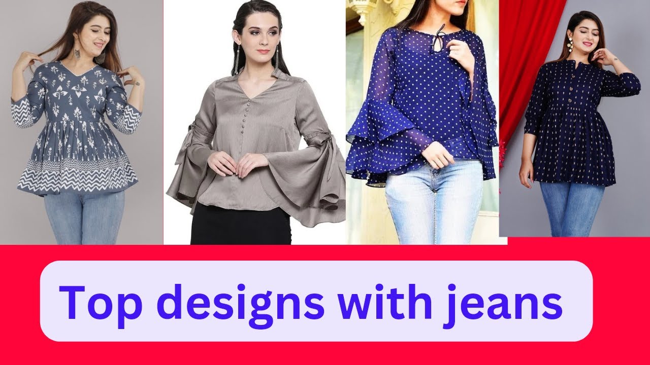 Unique top designs with jeans for girls - YouTube
