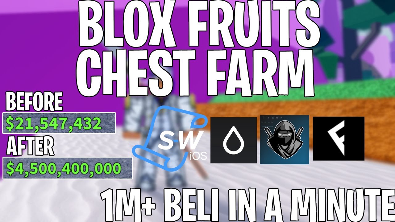 BLOX FRUITS Script I 1M+ IN 1MINUTE I AUTOFARM CHEST FARM I Hydrogen ...