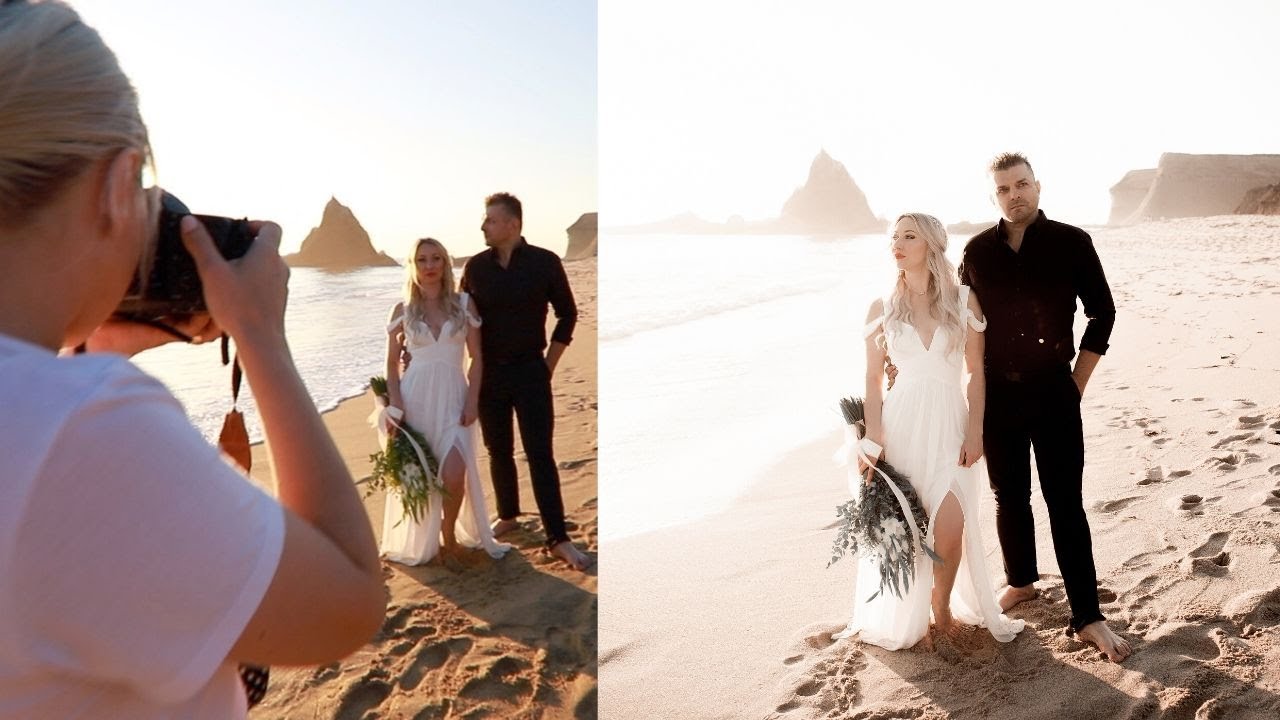 The MOST Beautiful Romantic ENGAGEMENT PHOTOSHOOT on a Beach and in the ...