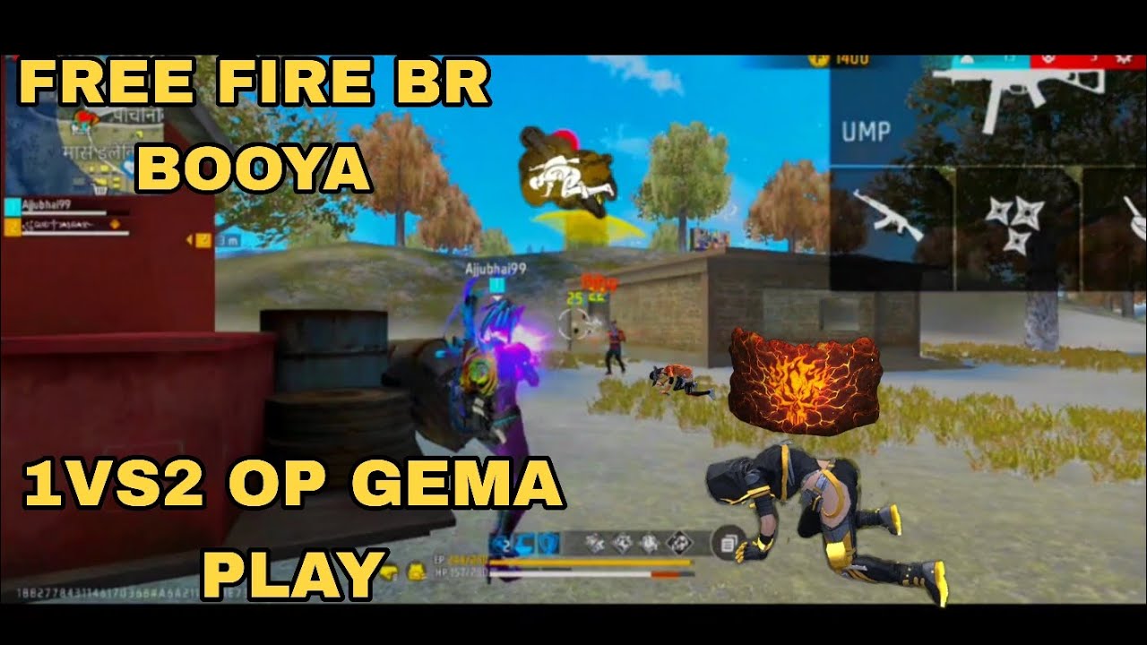 FREE FIRE 🔥 OP GEMA PLAY🔥 BR RENK | FREE FIRE AJJUBHAI #freefirerenk ...