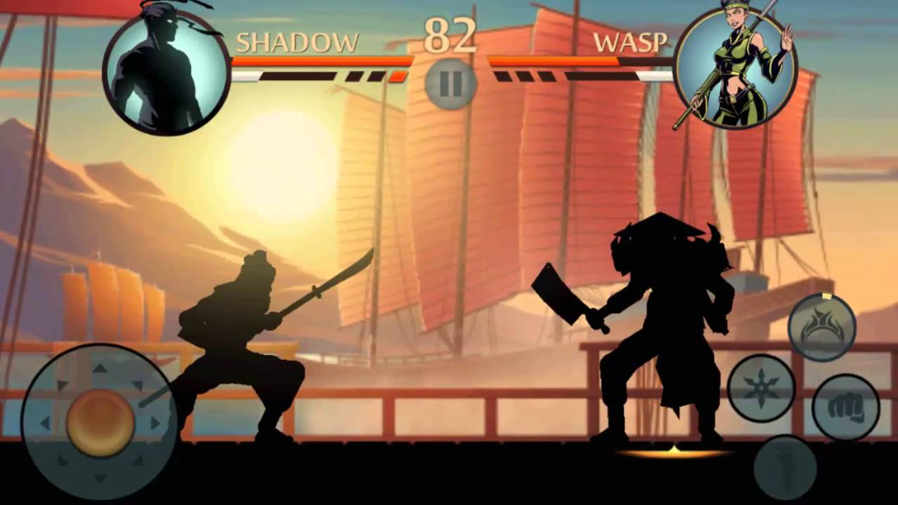 Shadow Fight 2 - Butcher's Knives vs Wasp - YouTube