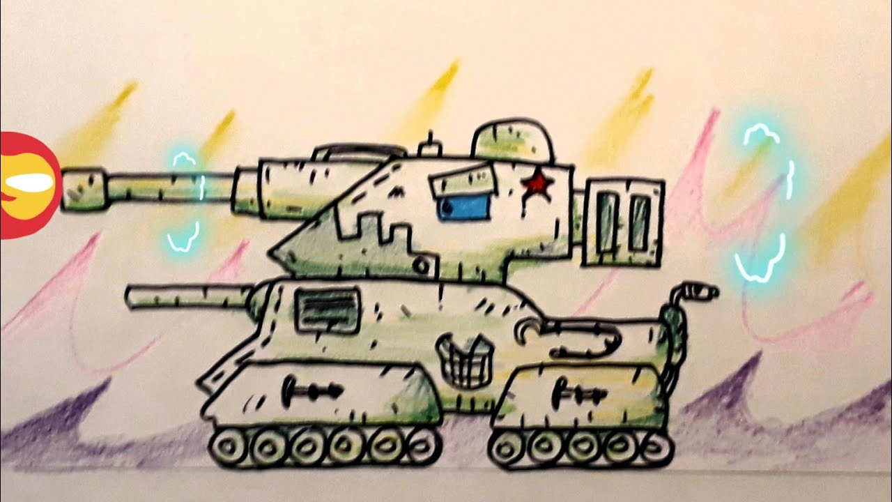 วาดรูปงรถถัง | Monster tank,,, cartoon tank drawing - YouTube