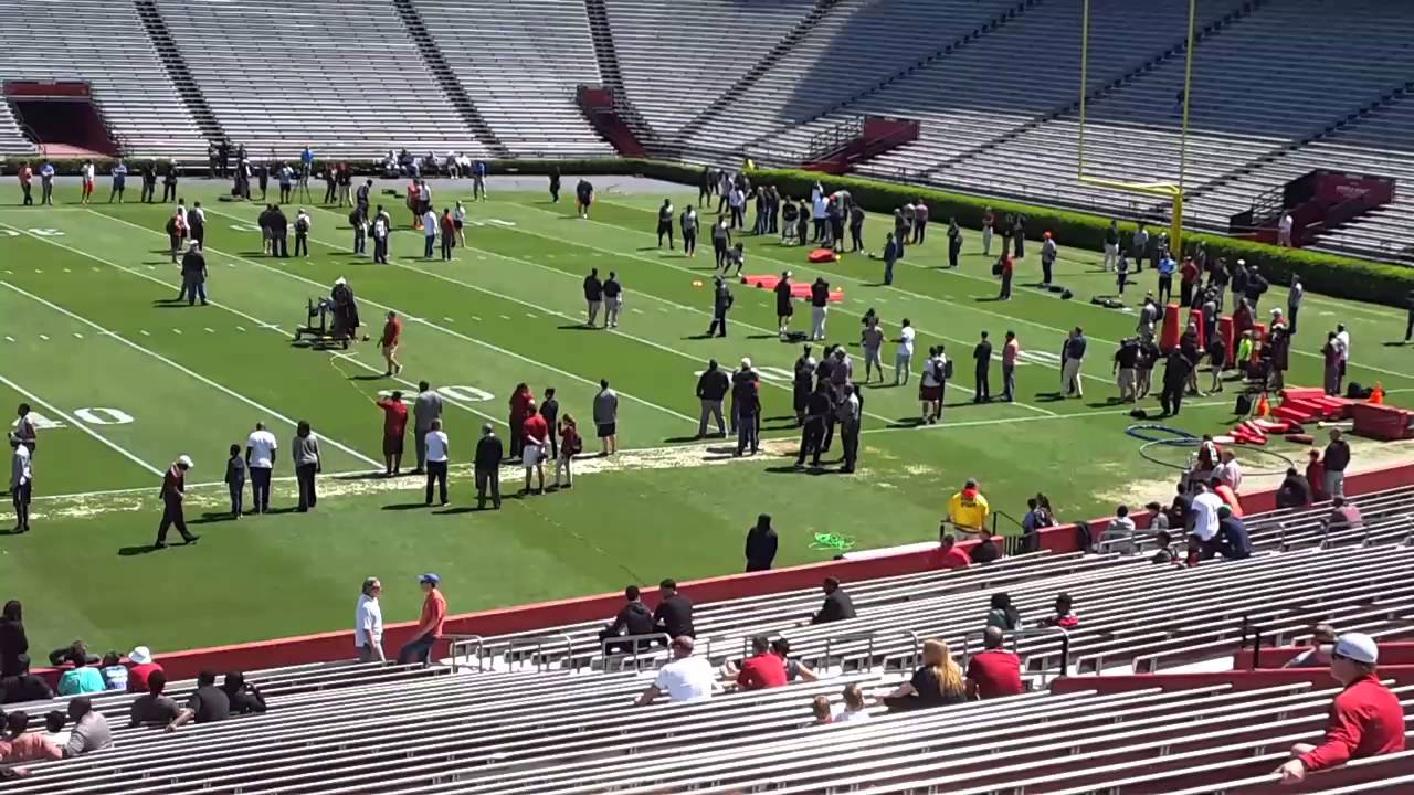 Kaiwan lewis lb pro day at south carolina - YouTube