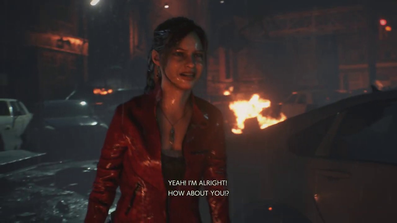 Resident Evil 2 remake all scenes - Claire and Leon enter the city ...