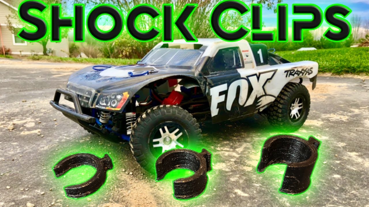 3D Printed Shock Clips for Traxxas Slash 4X4 - YouTube