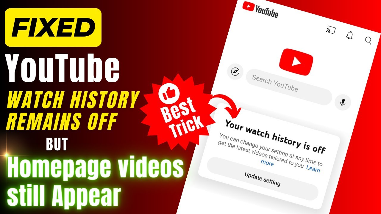 🔥 Best Trick For Youtube Homepage Not Showing Video | How to fix YOUR ...