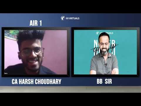 INTERACTION WITH NOV 2022 CA FINAL AIR-1 HARSH CHOUDHARY - YouTube