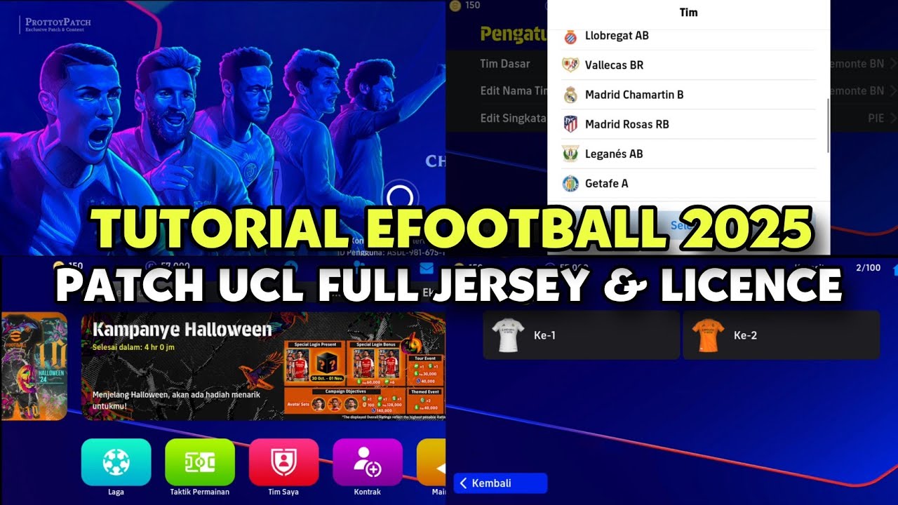 TUTORIAL EFOOTBALL 2025 MOBILE PATCH FULL JERSEY & LICENCE SEASON 2025‼ ...