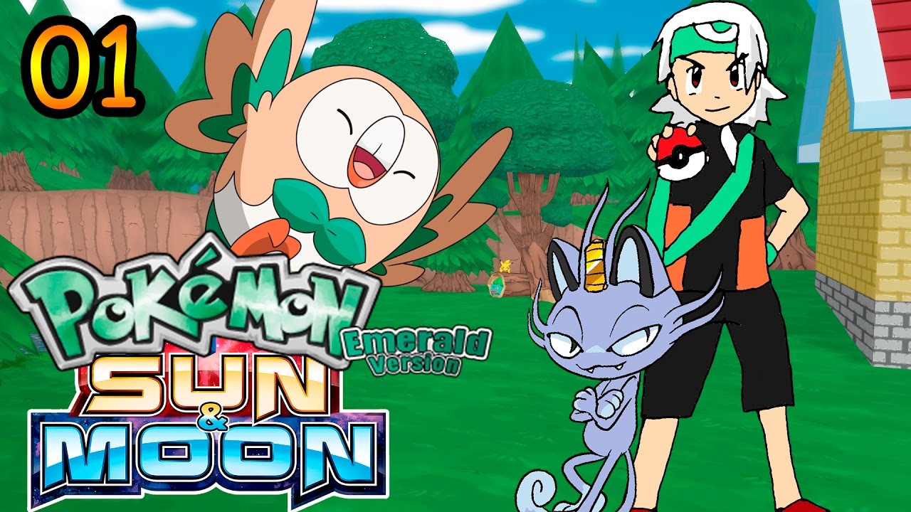 Pokemon Esmerald Sun Moon game play escolhendo o inicial Anima Tudo ...
