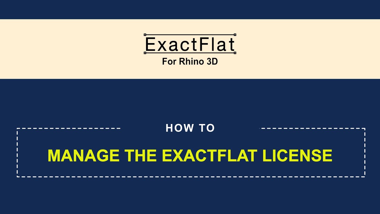 Managing Your ExactFlat License - YouTube