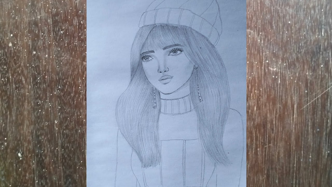 Easy way to draw a girl step by step pencil sketch for beginners. - YouTube