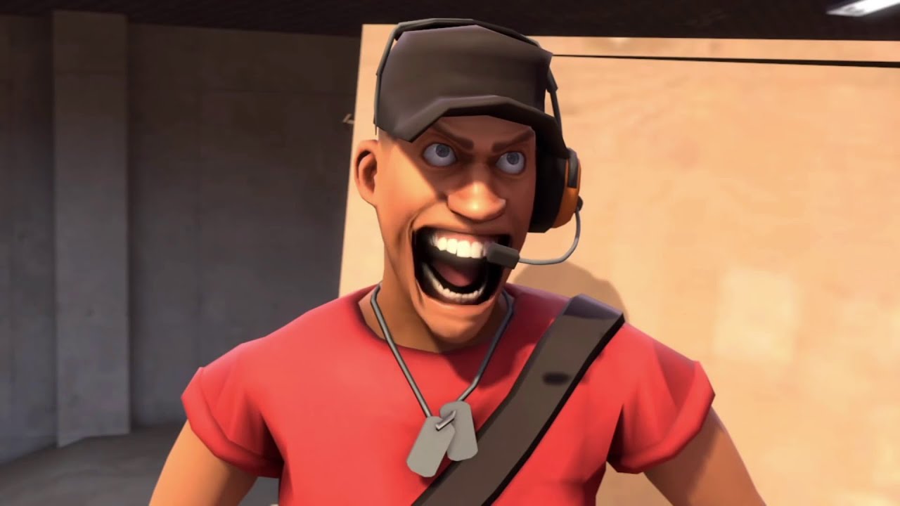scout yells at heavy HD remake - YouTube
