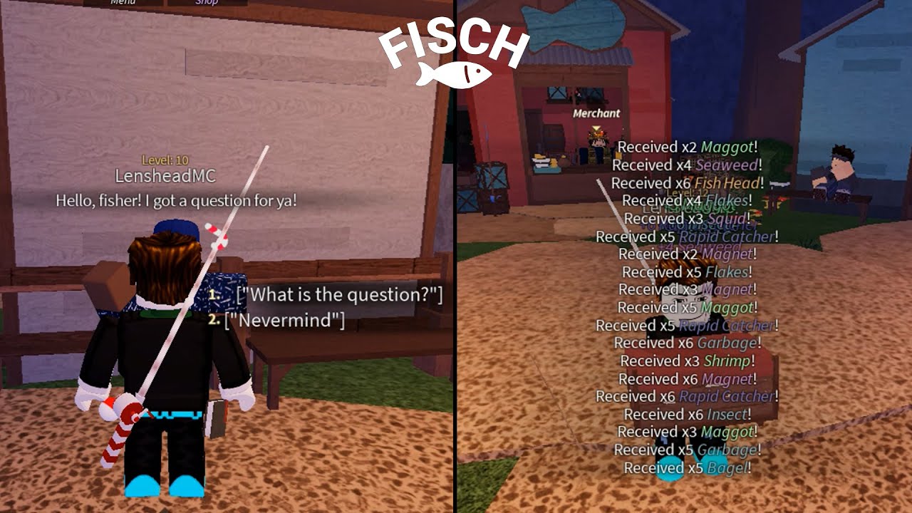 Finish Fishing Quest from quest man and get Bonus Crate with more baits ...