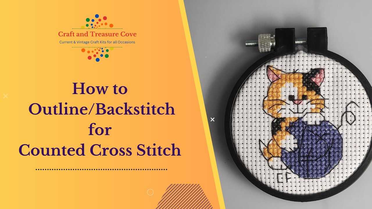 How to outline / backstitch in counted cross stitch for kids and ...