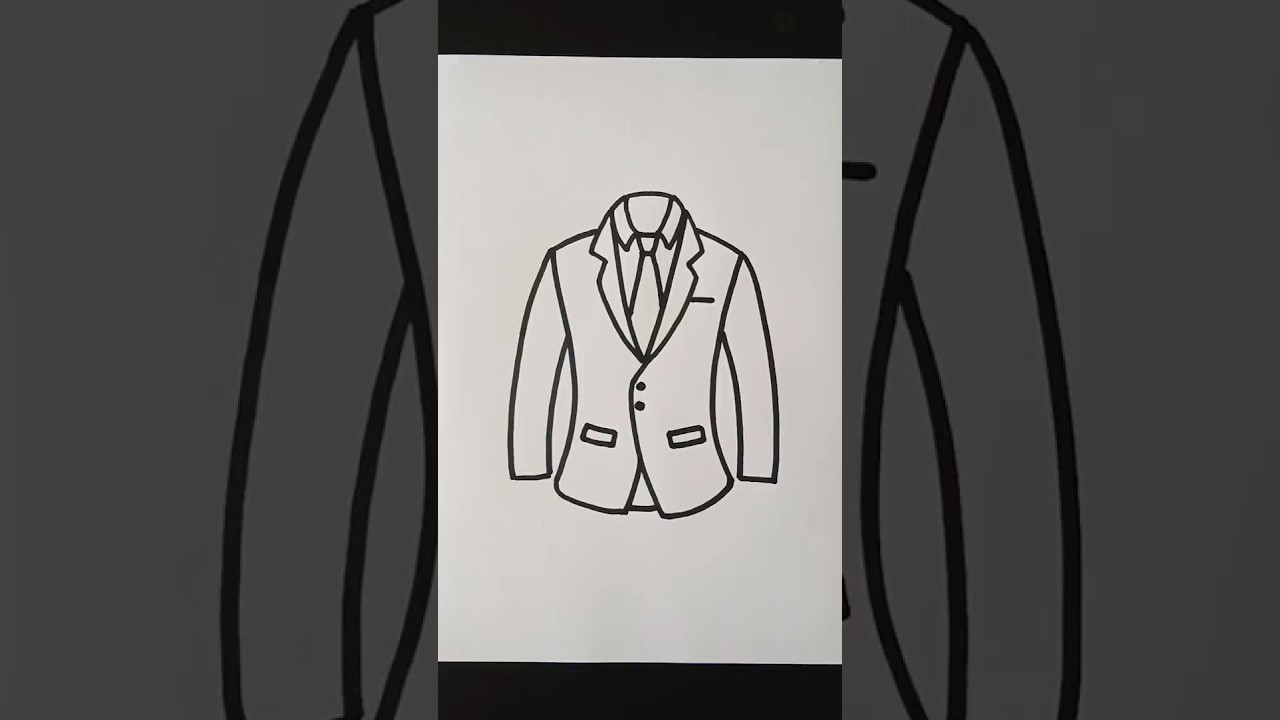 How To Draw A Suit And Tie Step By Step