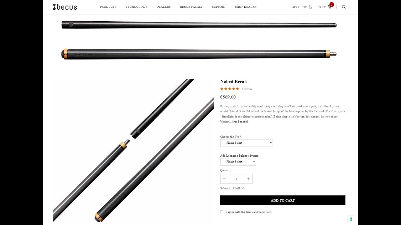 BECUE carbon break cue ” BECUE フルカーボンブレイクキュー ナイスブレイク編 ” #B001 - YouTube