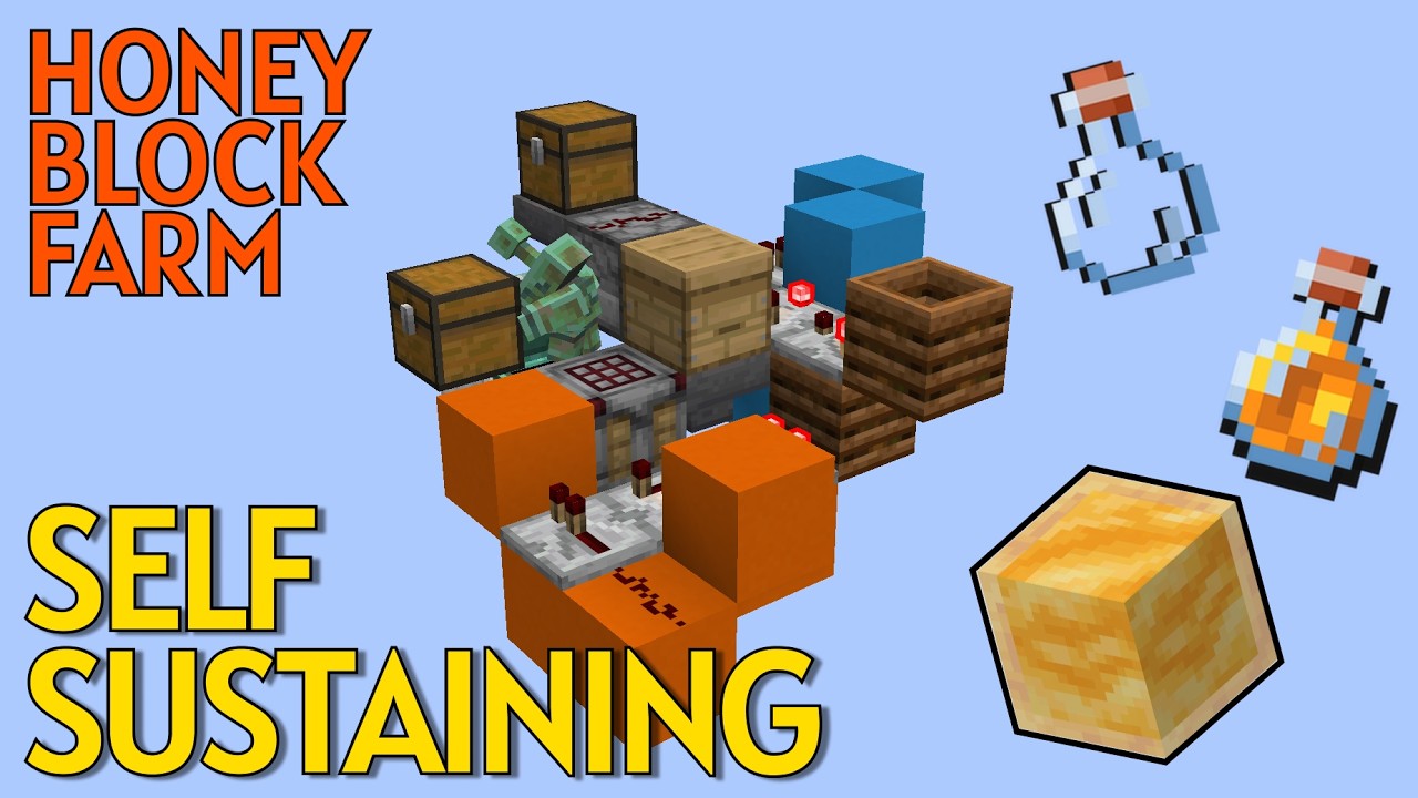 Self Sustaining HONEY BLOCK Farm | Minecraft - YouTube