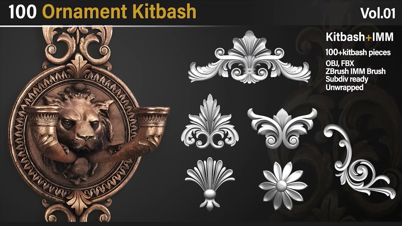 Ornament Alphas/Brushes Vol 1 - YouTube