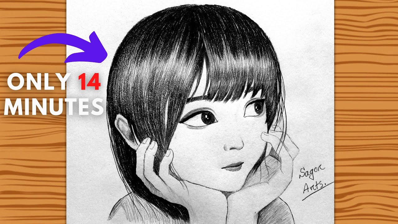 How To Draw A Cute Anime Girl. - YouTube