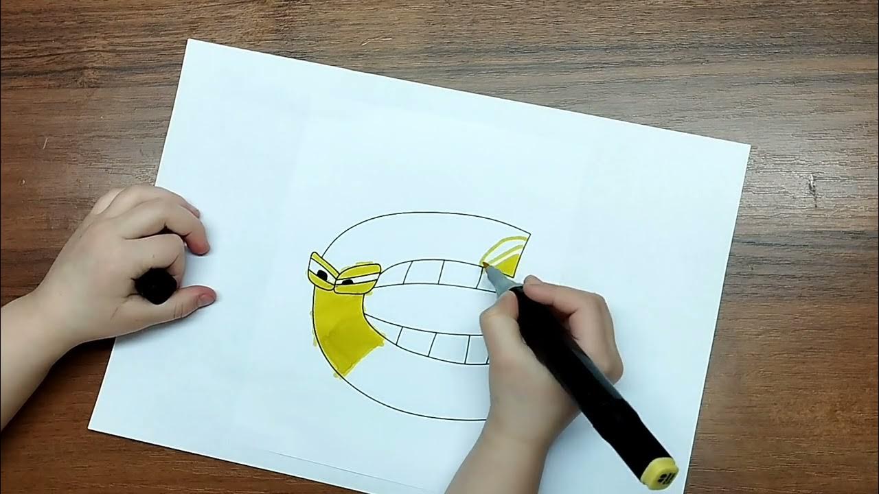 Drawing C. How to Draw Alphabet Lore Step by Step. Baby Colour ABC Lore ...
