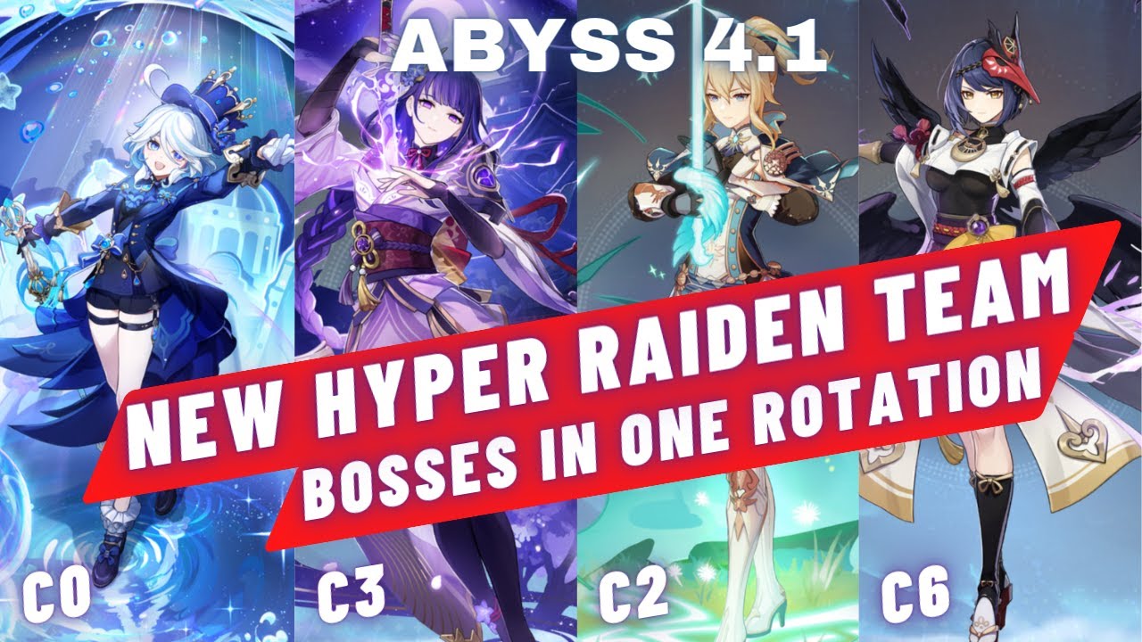 Abyss 4.1 NEW Raiden Hyper Team With Furina and Jean! Day 1 - YouTube