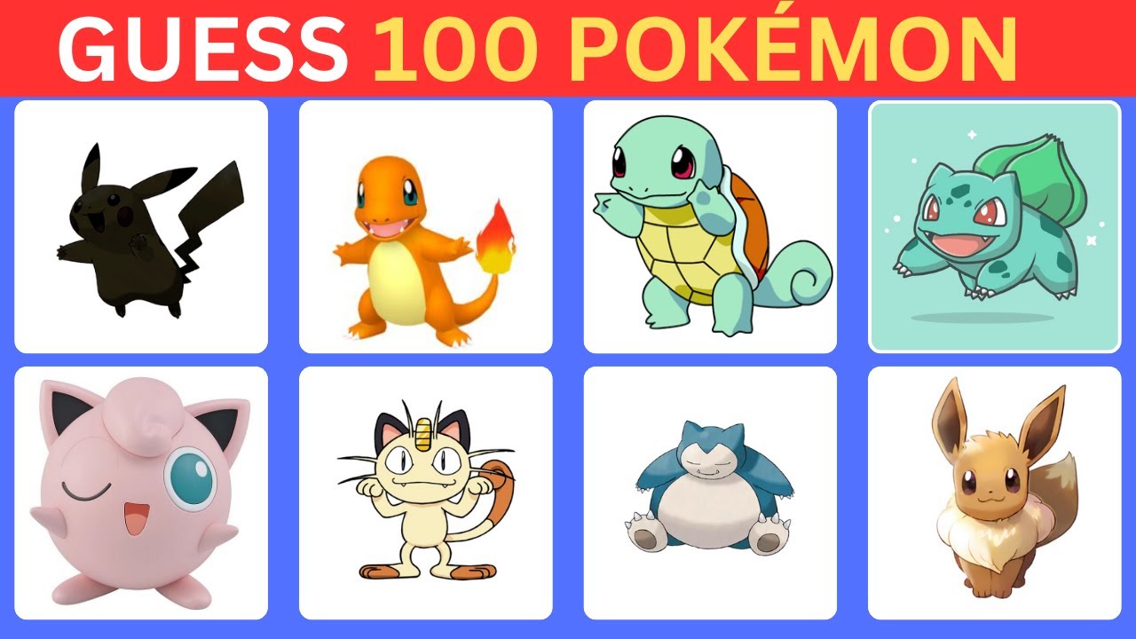 WHO'S THAT POKÉMON? 🧠⚡ Guess 100 Pokemon | Charizard, Pikachu, Mewtwo ...