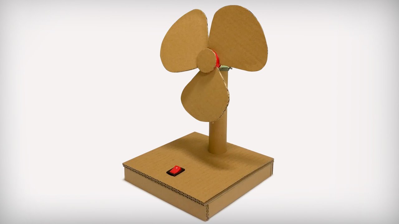 DIY Table Fan Out of Cardboard at Home - YouTube