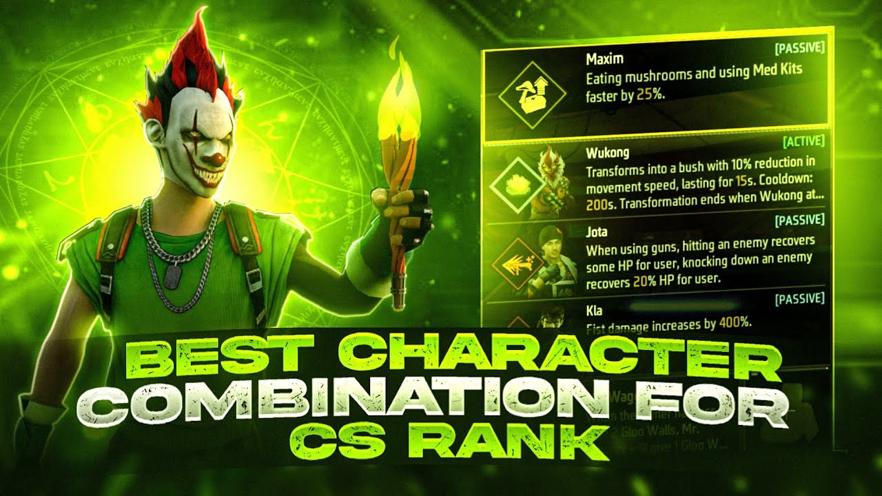 CS Rank Best Character Combination | Best Character Combination For ...