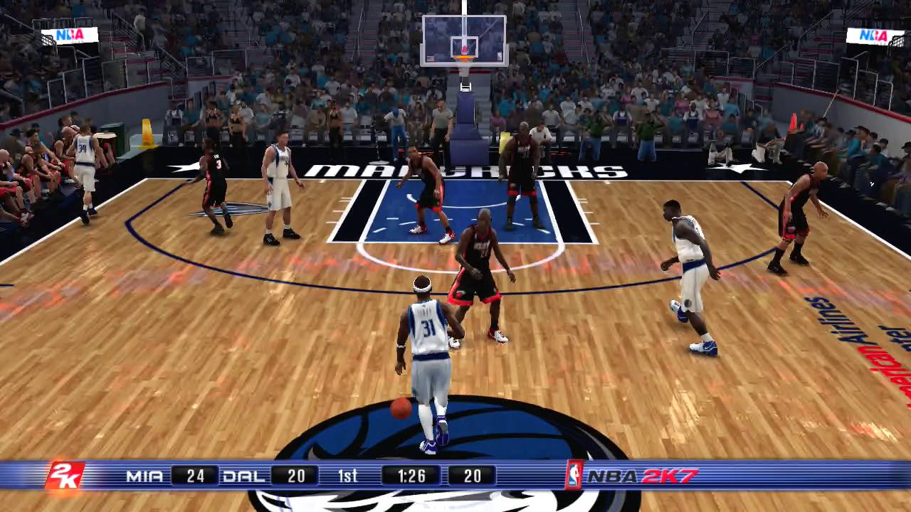 NBA 2K7 PS3 Miami Heat vs Dallas Mavericks video game - YouTube