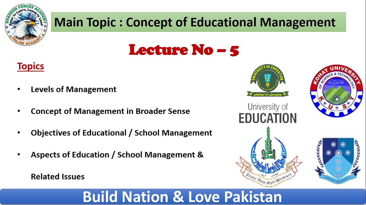 Lecture-5 | Levels of Management | Concept, Aspects and Objectives of ...