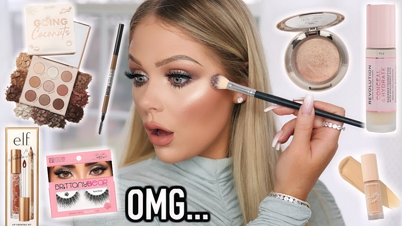 FULL FACE OF NEW DRUGSTORE MAKEUP TESTED | KELLY STRACK - YouTube