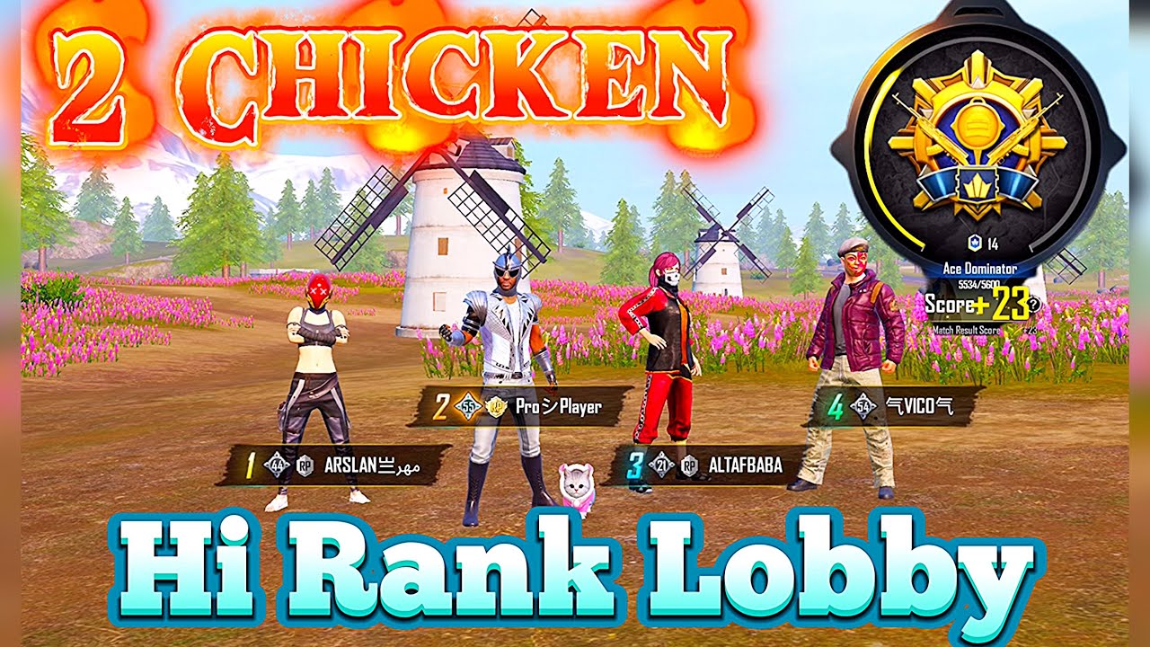 Pro Player Got 2 Chickens in Ranking Lobby | Full rush Squad ️ ️ - YouTube