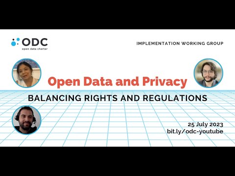 Implementation Working Group call | Open Data and Privacy (July 2023 ...