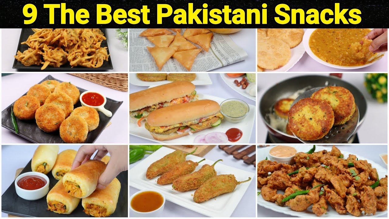 9 Special Pakistani Snacks Recipes by (YES I CAN COOK) - YouTube