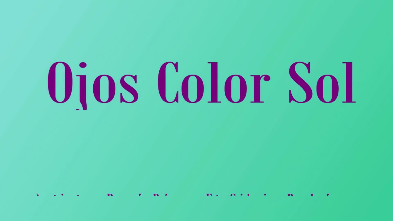 Ojos Color Sol Residente ft Silvio Rodriguez - YouTube