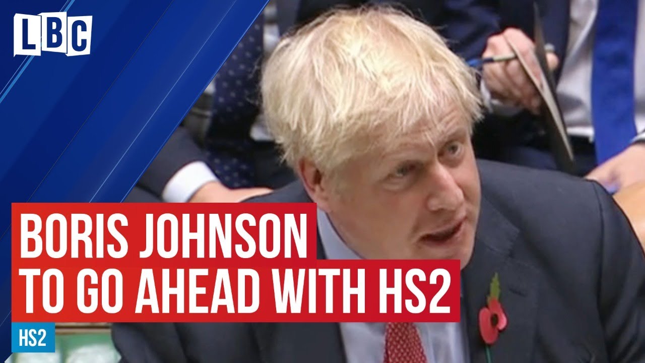 Boris Johnson announces HS2 rail line gets go-ahead | LBC - YouTube
