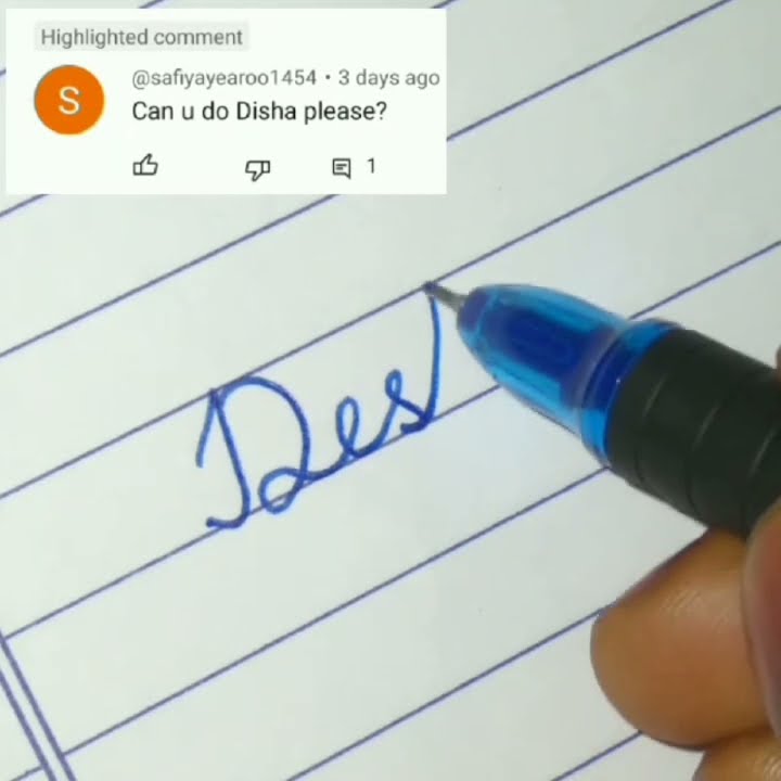 Disha name in cursive writing #handwritinghub171 #viral #ytshorts # ...