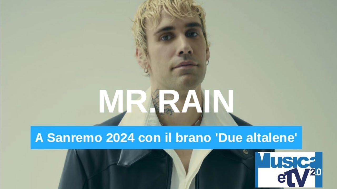 MR.RAIN presenta il brano 'Due Altalene' con cui partecipa a Sanremo 2024 - YouTube