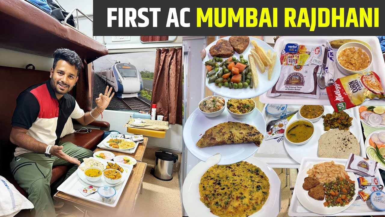 12952 Mumbai Tejas Rajdhani with UNIQUE IRCTC Food services * Chilla ...