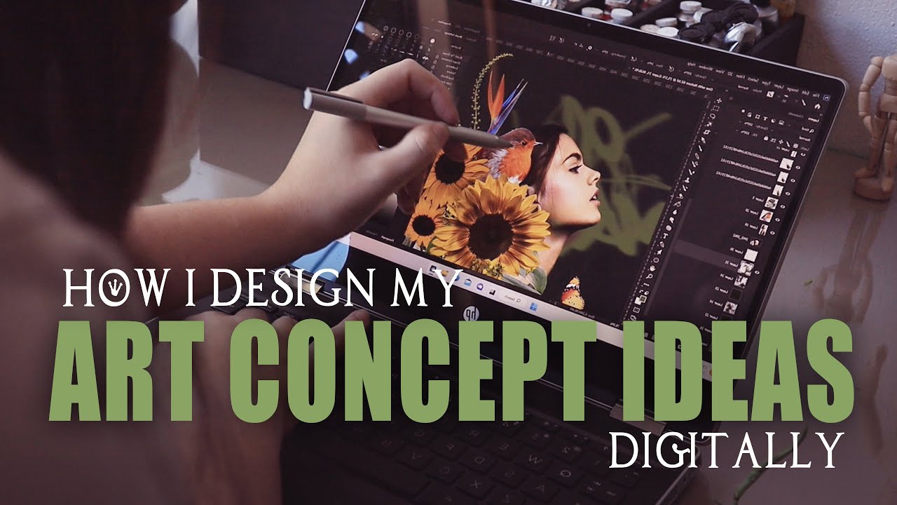 How to put references together, designing my traditional art concept ...