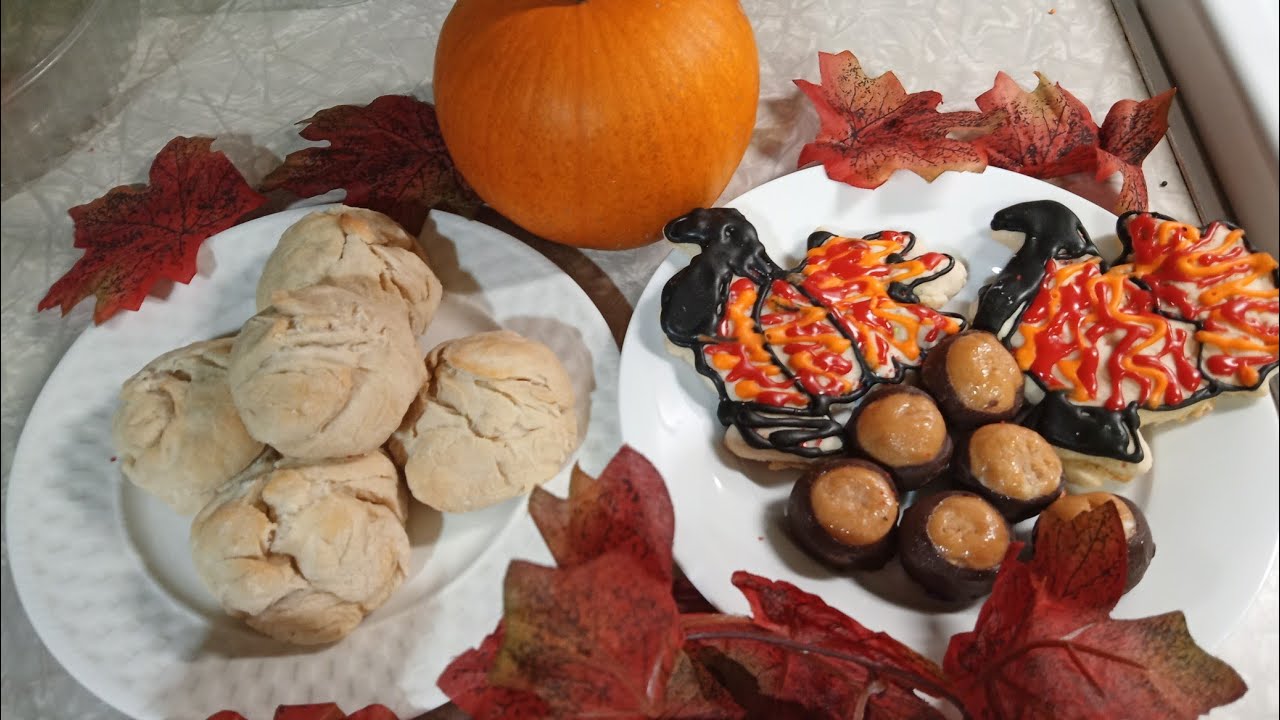 Cutout cookies, Biscuits, Buckeyes, and Devilled Eggs (using old-school ...