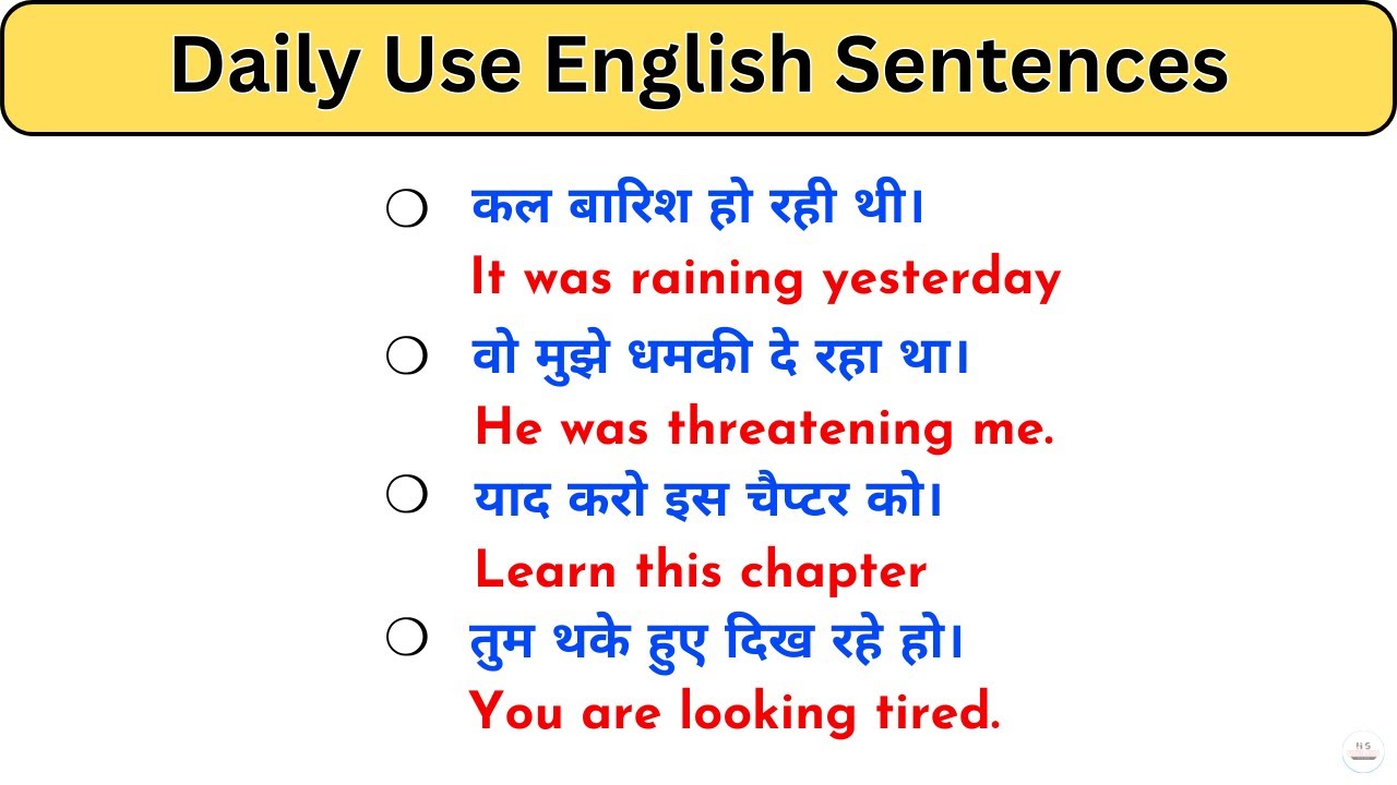 Daily use English sentence | English Speaking Practice | Learn English ...