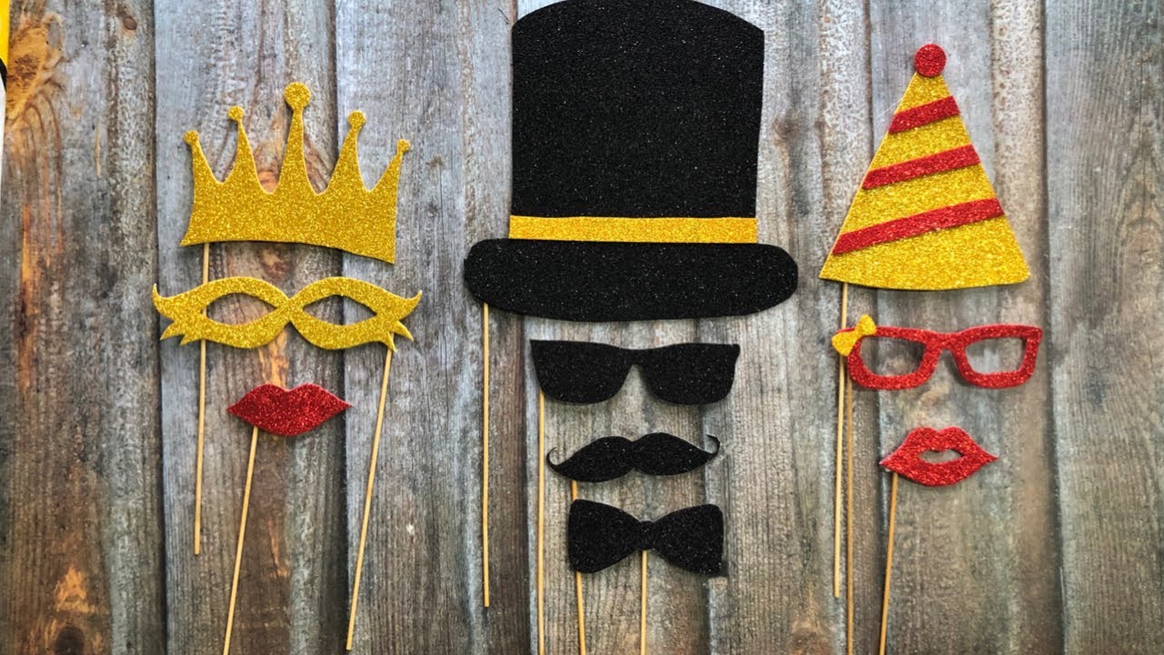 How to make party props at home | DIY photo booth props ideas | newyear ...