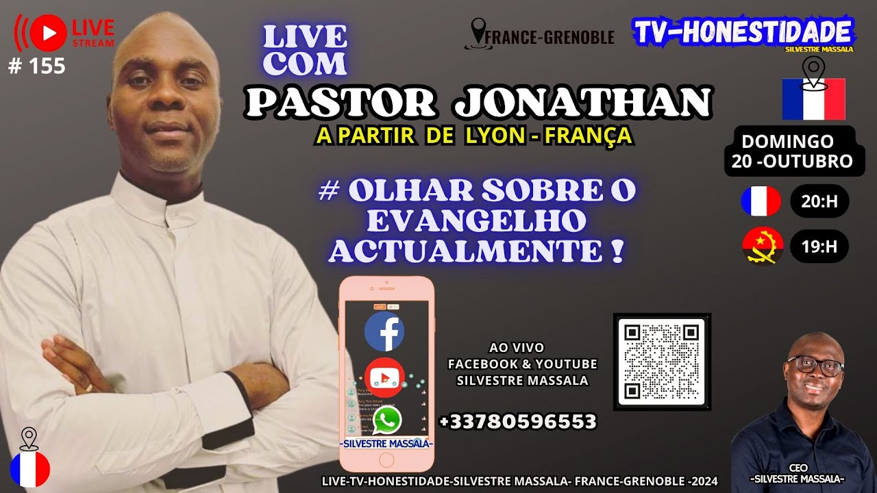# OLHAR SOBRE O EVANGELHO ACTUALMENTE! LIVE COM PASTOR JONATHAN- A ...