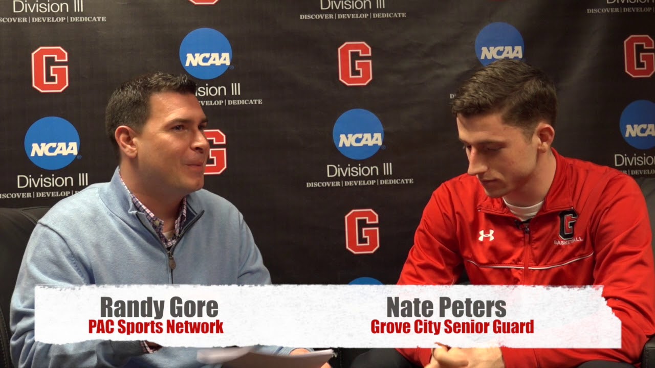 Halftime interview with Grove City senior guard Nate Peters - YouTube